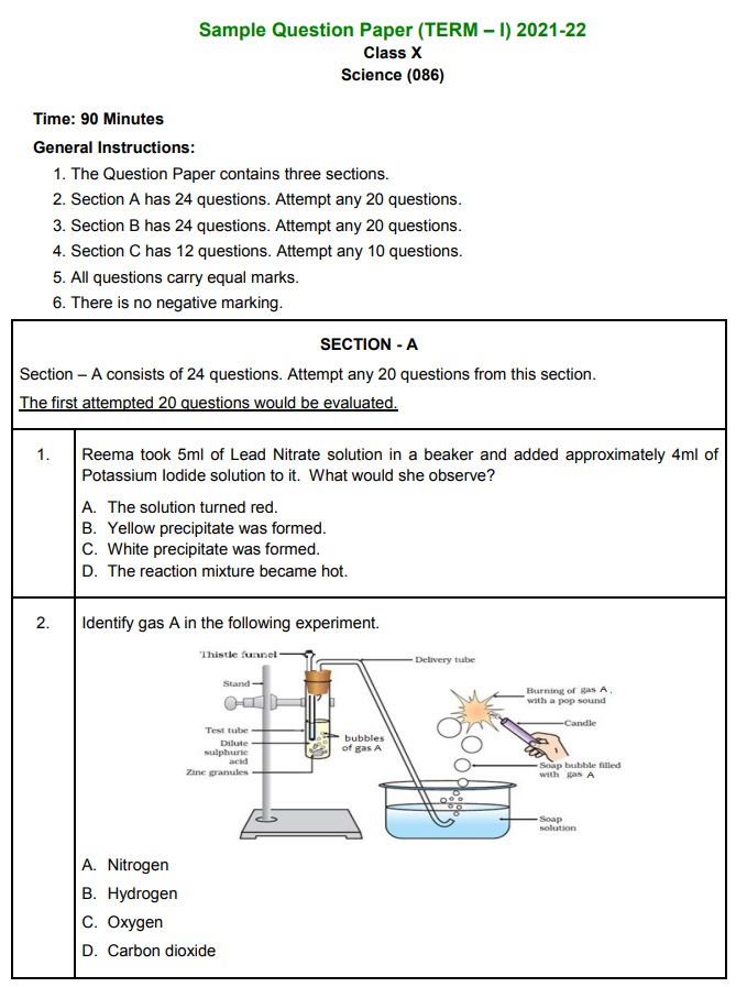 A Comprehensive Guide to CBSE Class 10th Science Question Paper ...