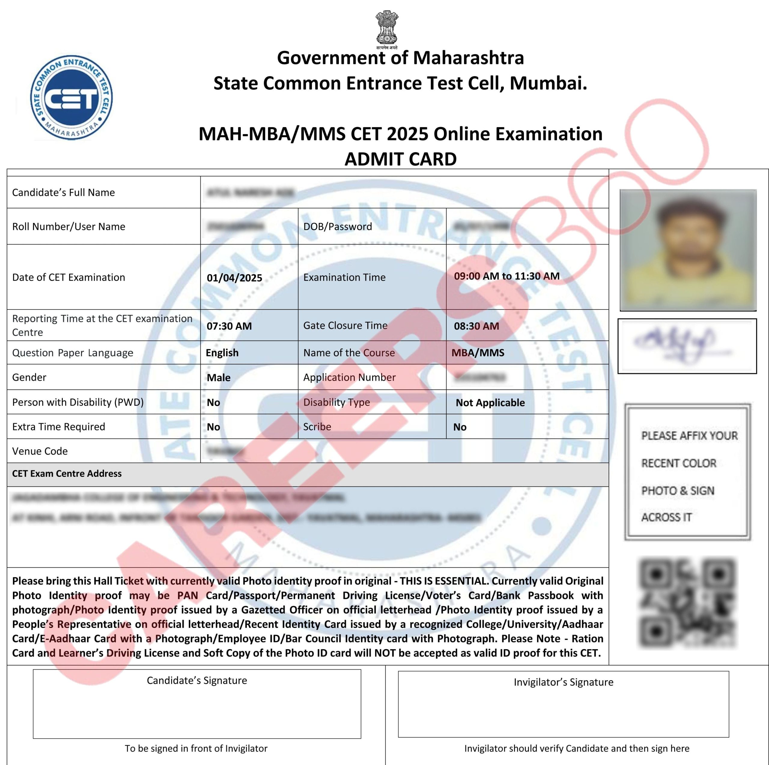 MBA CET Admit Card 2025: Important Updates and Guidelines – AssamTouch ...