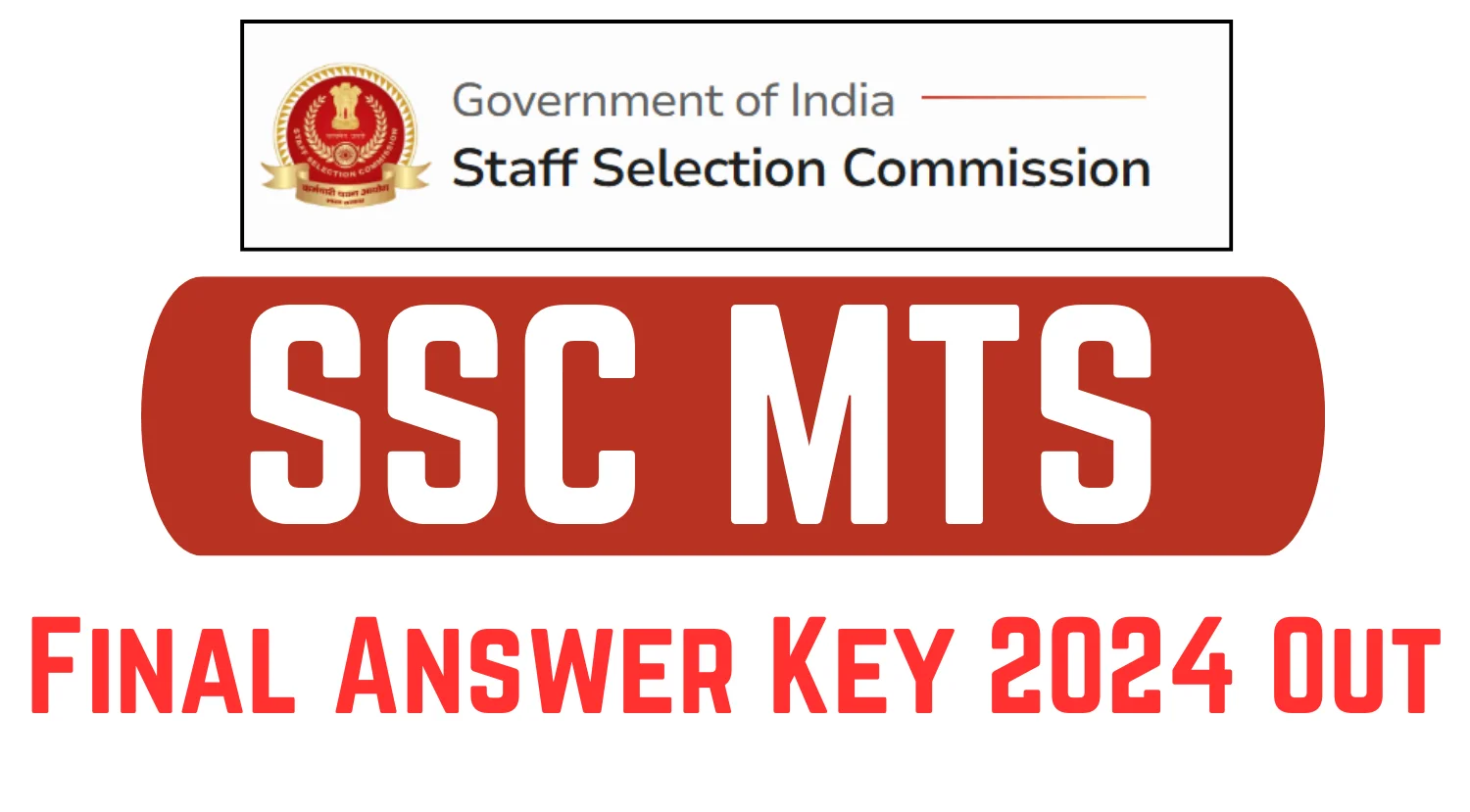 SSC MTS Havaldar Answer Key 2024: Everything You Need to Know ...